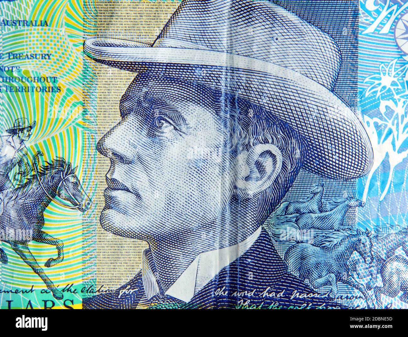 australian ten dollars note portrait Stock Photo - Alamy
