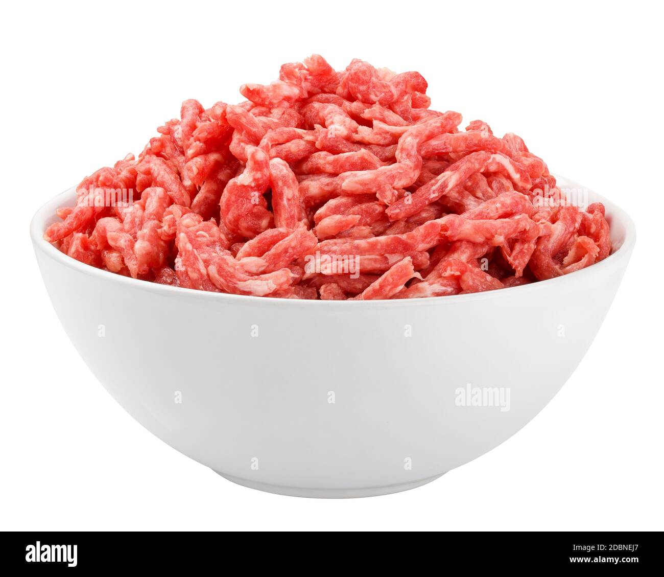 minced meat, pork, beef, forcemeat, clipping path, isolated on white ...