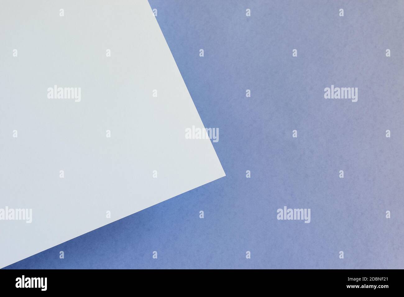 View of bicolor blue paper background. Blank paper of aqua blue and ...