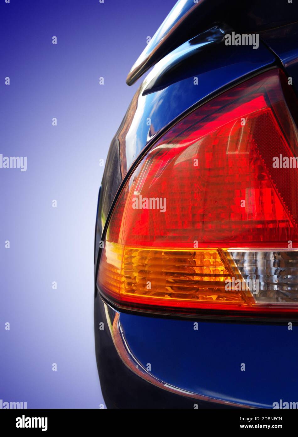 blue modern car closeup Stock Photo - Alamy