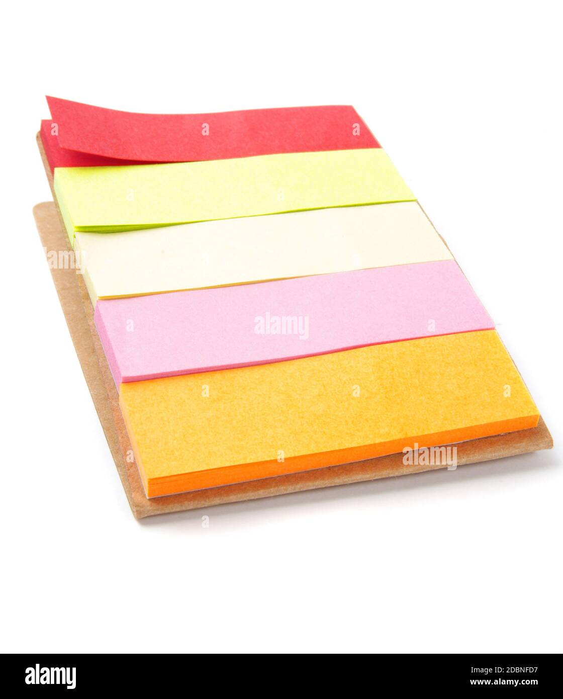 colorful stick papers on white Stock Photo - Alamy