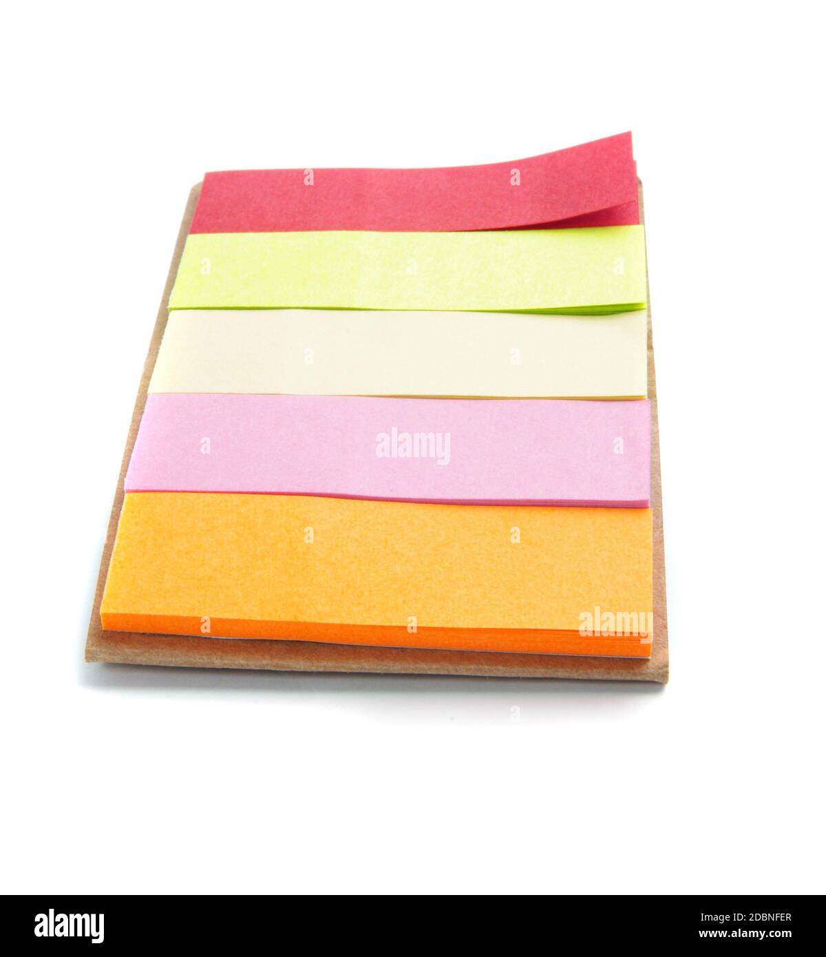 colorful stick papers on white Stock Photo - Alamy