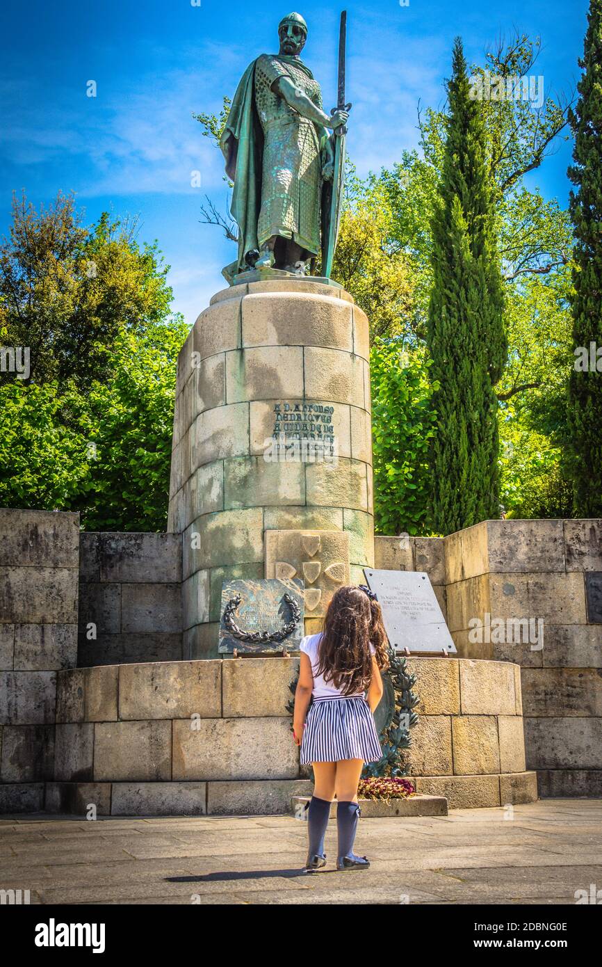 A statue of Alfonso the Great first King of Portugal Stock Photo - Alamy