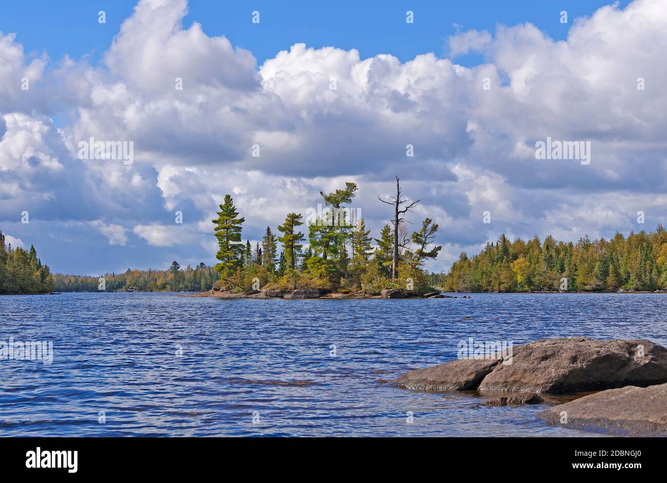 Sunny Fall Day in the North Woods in the Boundary Waters in Minnesota ...