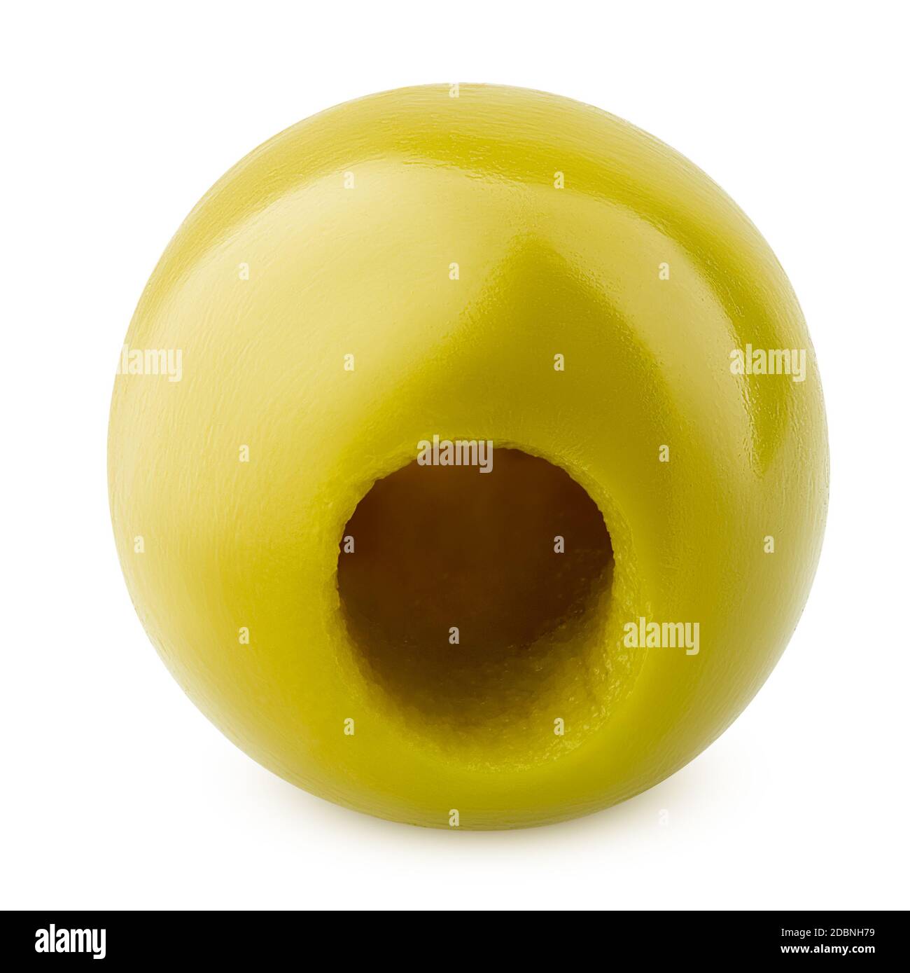 pitted olive isolated on white background, clipping path, full depth of ...