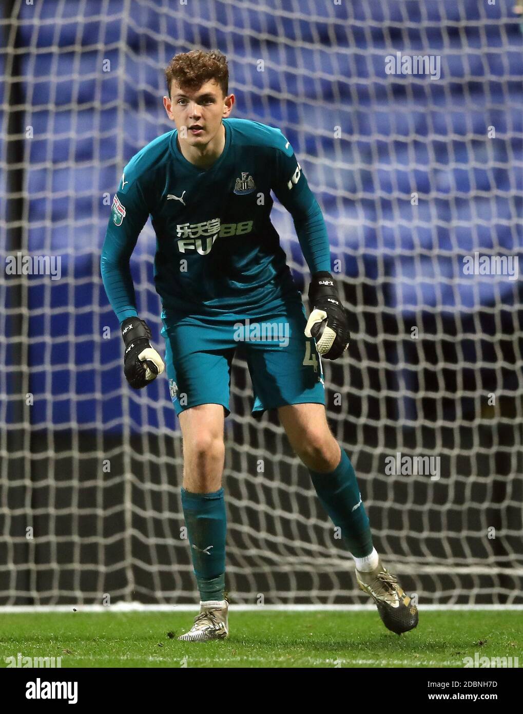Newcastle United goalkeeper Dan Langley during the Papa John's Trophy ...
