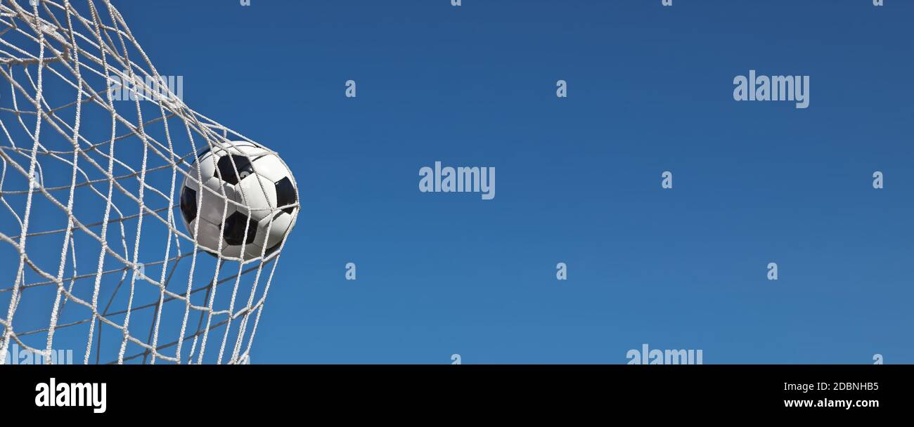 Traditional soccer game with a leather ball Stock Photo - Alamy