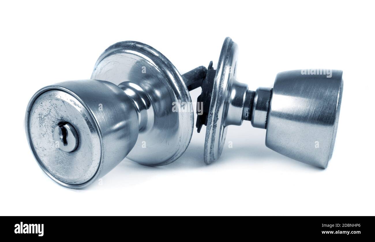 Old iron door handle Cut Out Stock Images & Pictures - Alamy