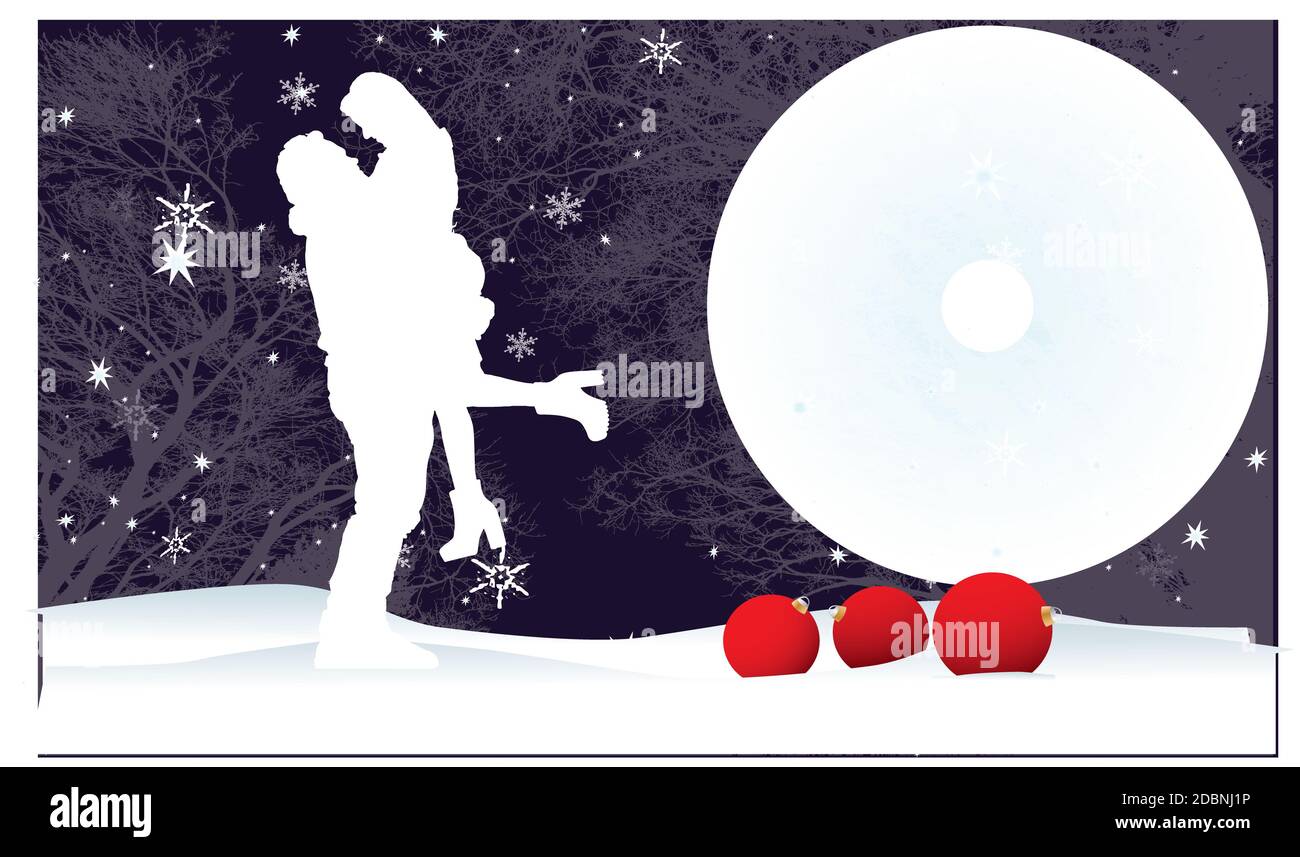 couple hugging each other in moon night Stock Photo - Alamy