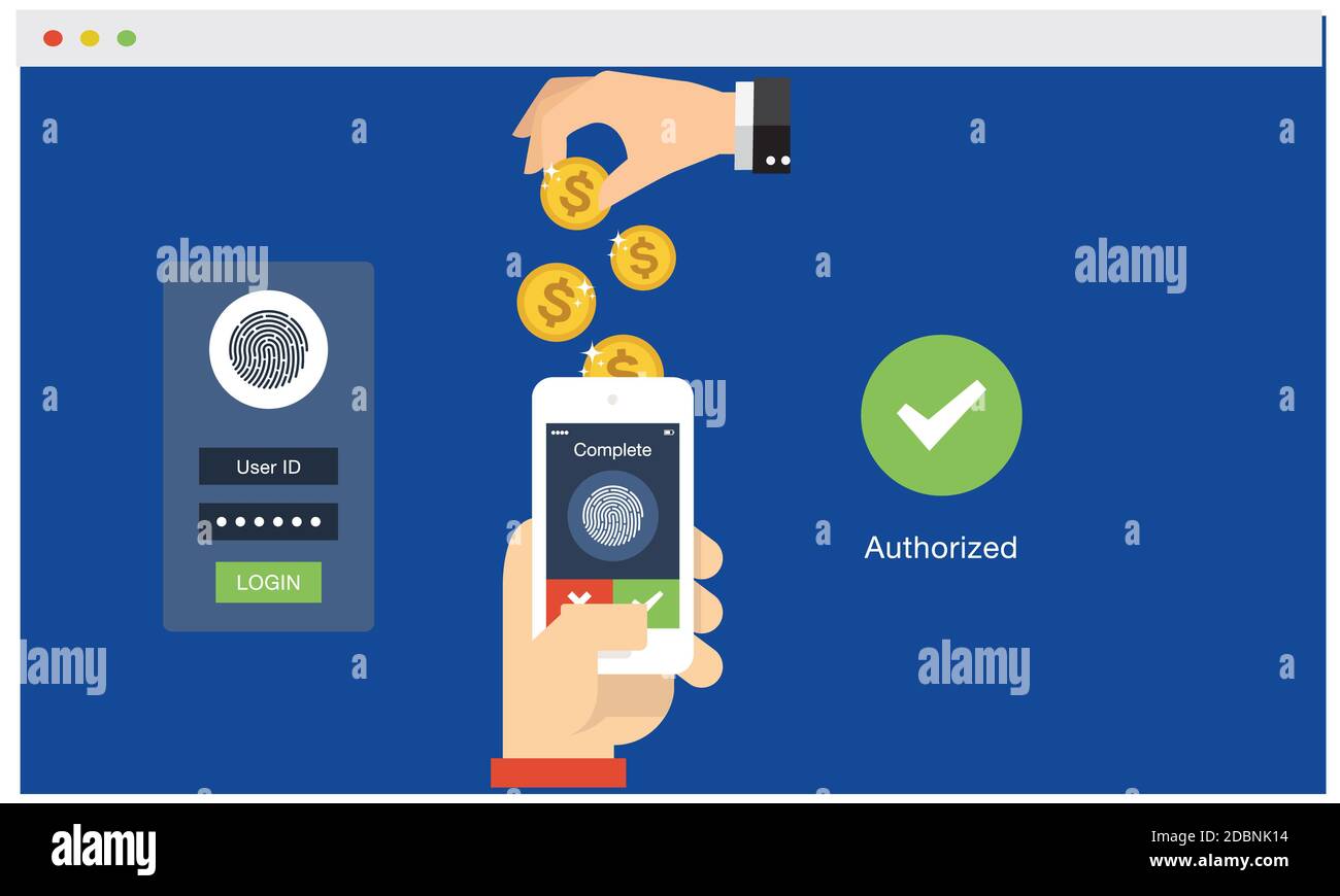 Secure Money Transfer with smartphone digital technology Stock Photo ...