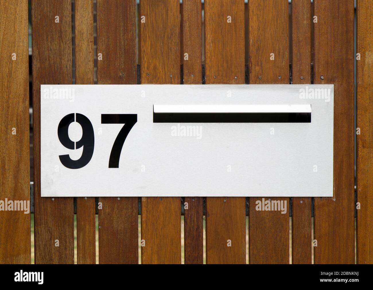 street house numbers.number 97 Stock Photo - Alamy