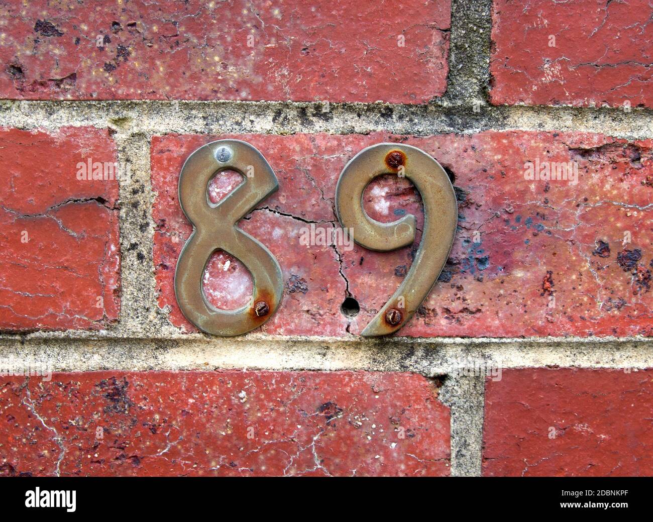 street house numbers.number 89 Stock Photo - Alamy