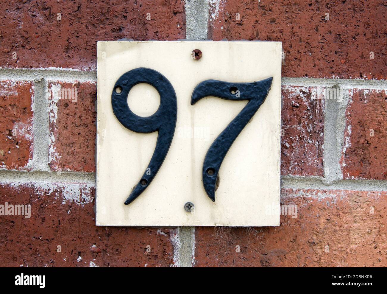 street house numbers.number 97 Stock Photo - Alamy