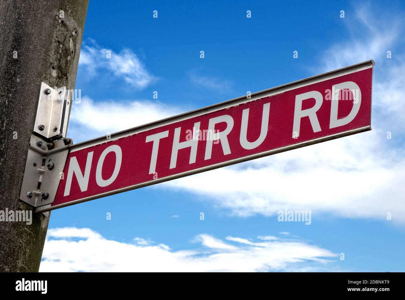 no thru road sign over sky Stock Photo - Alamy
