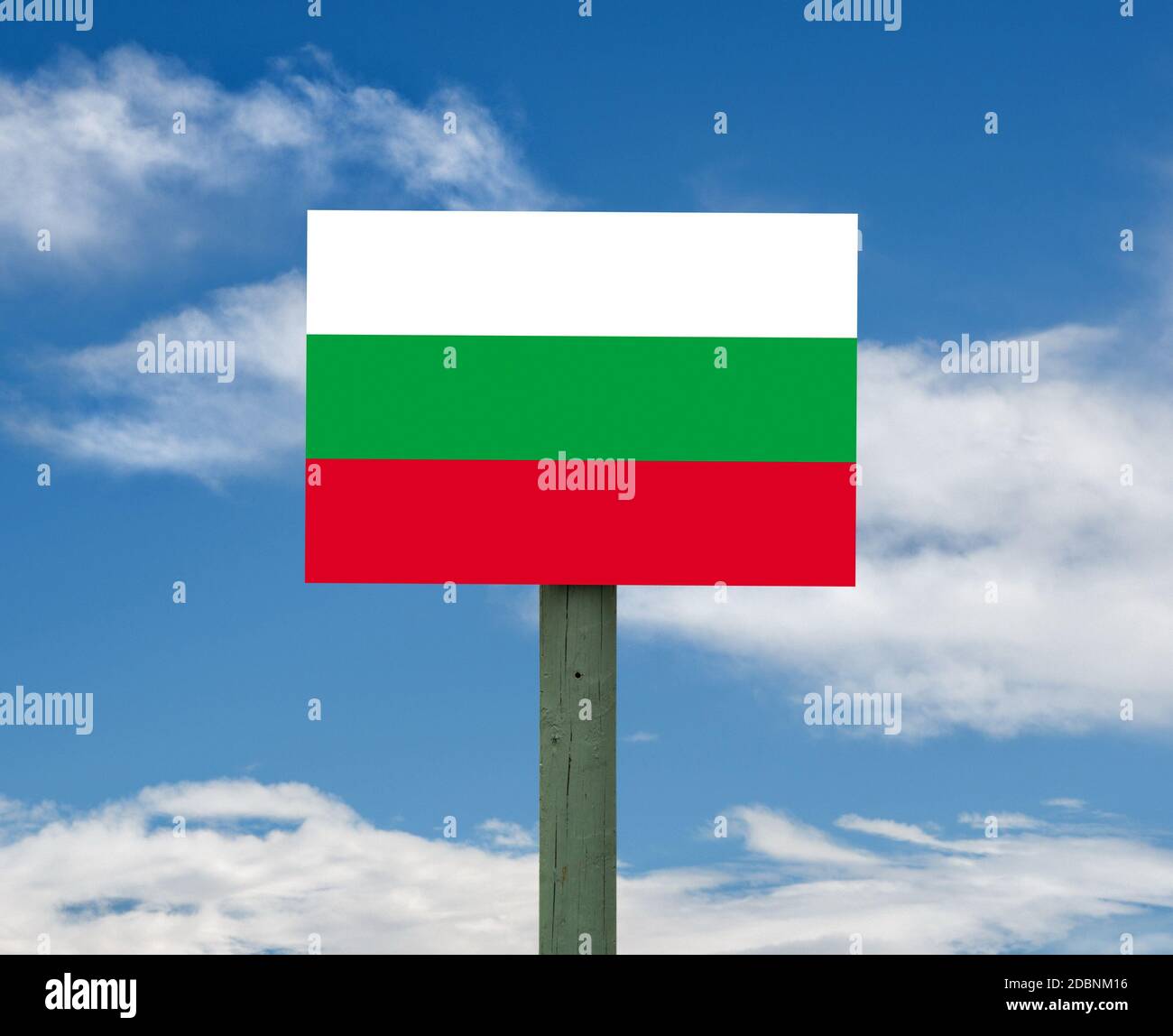 Bulgaria flag sign on sky Stock Photo - Alamy