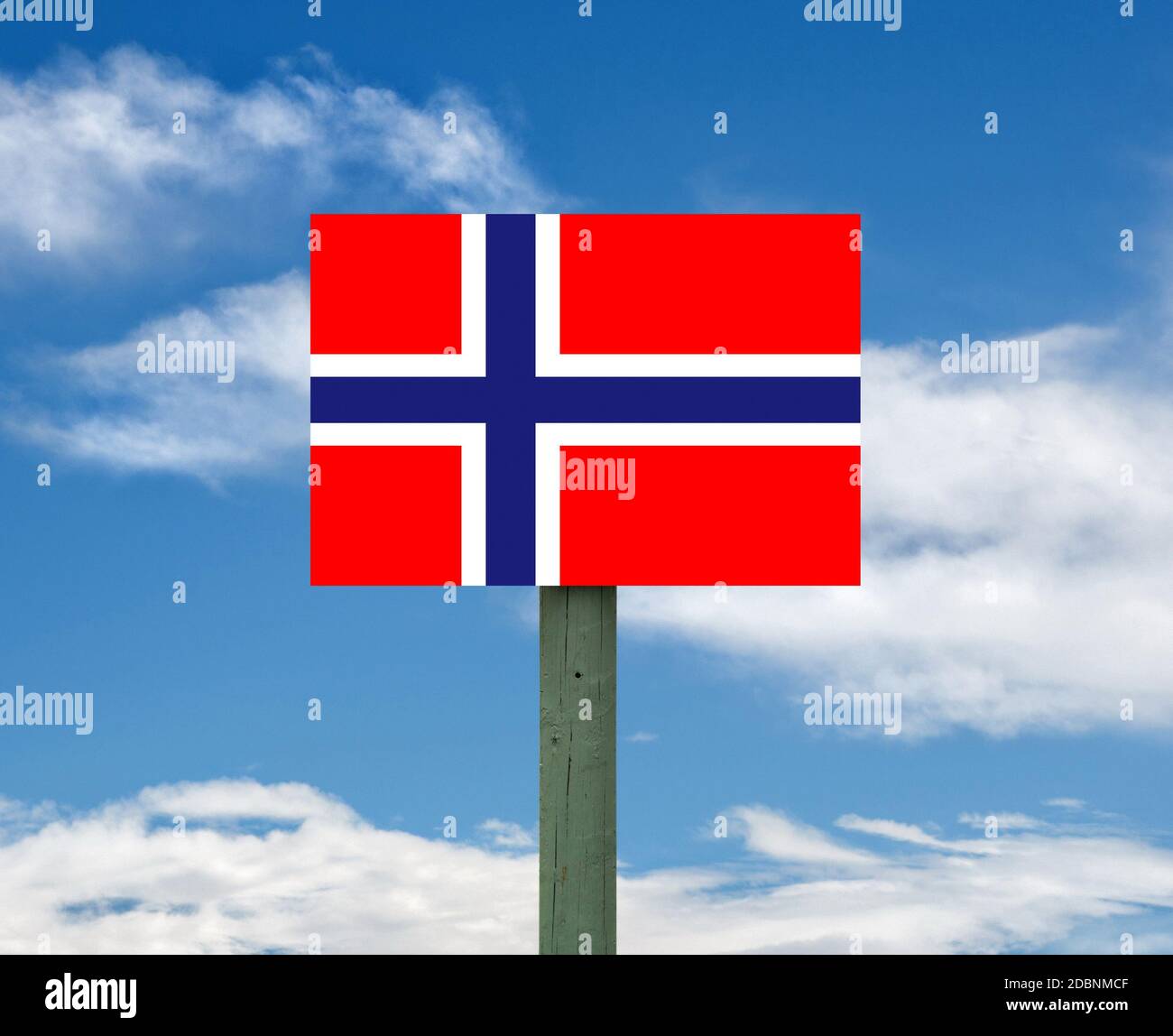 Norway flag sign on sky Stock Photo - Alamy