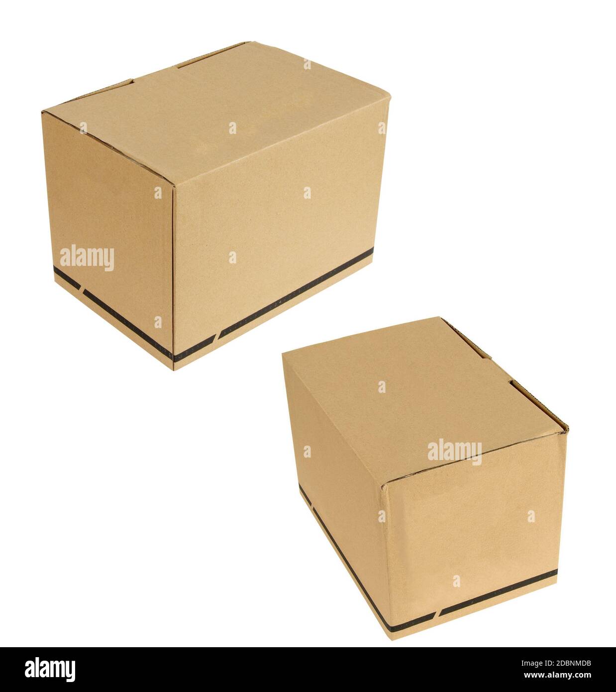 carton boxes isolated over white Stock Photo - Alamy