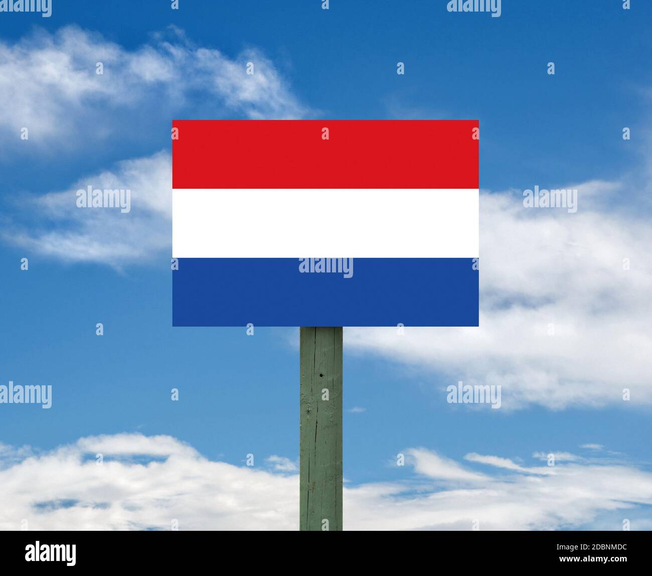 Netherlands flag sign on sky Stock Photo - Alamy