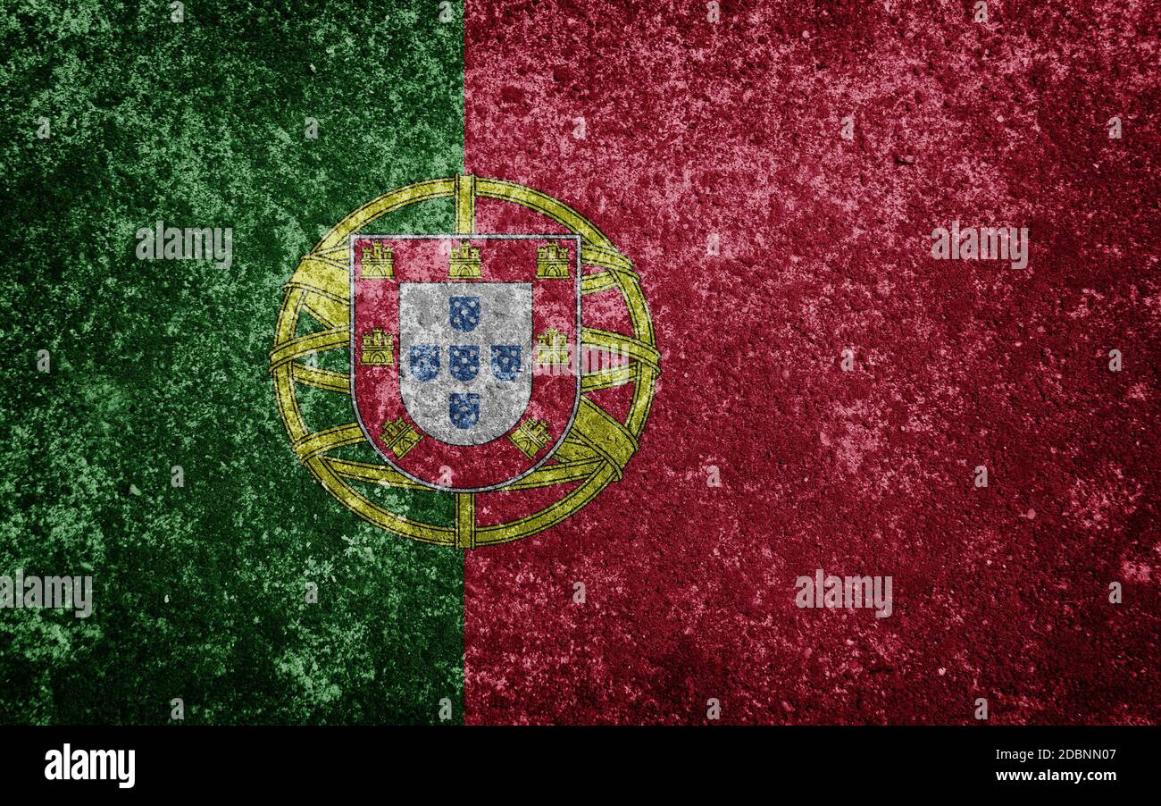 Portugal flag on old vintage hi-res stock photography and images - Alamy