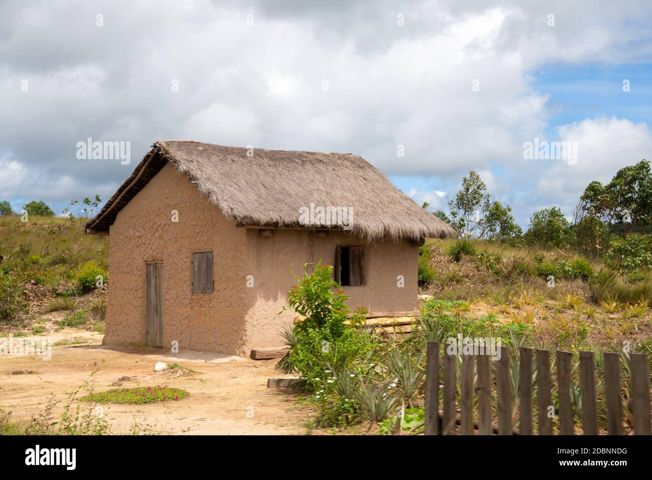 One typical house from the inhabitants of the island of Madagascar ...