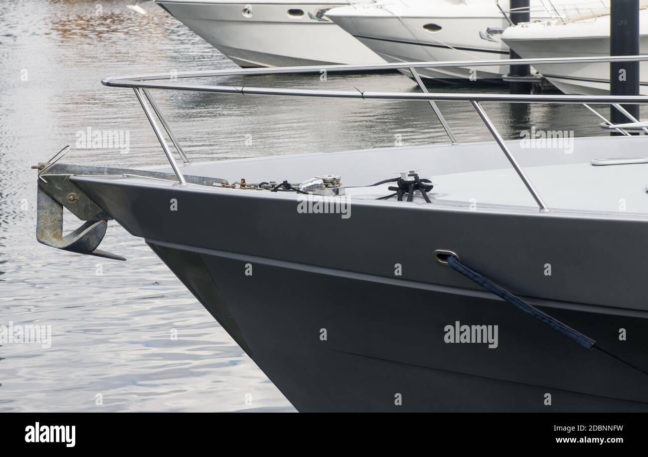 ship closeup in the marina Stock Photo - Alamy