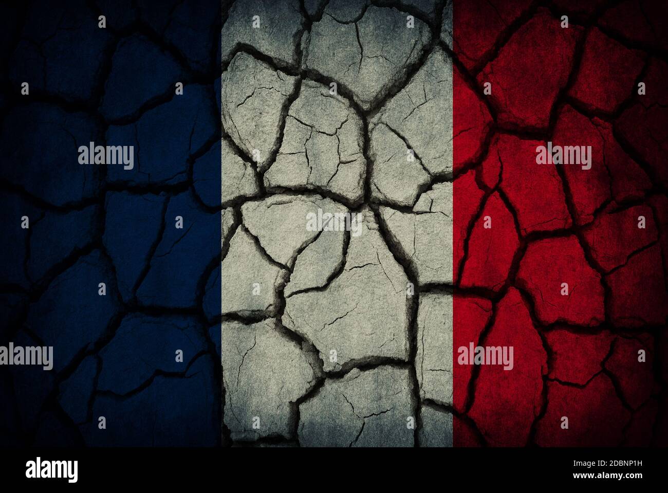 France flag painted on cracked soil Stock Photo - Alamy