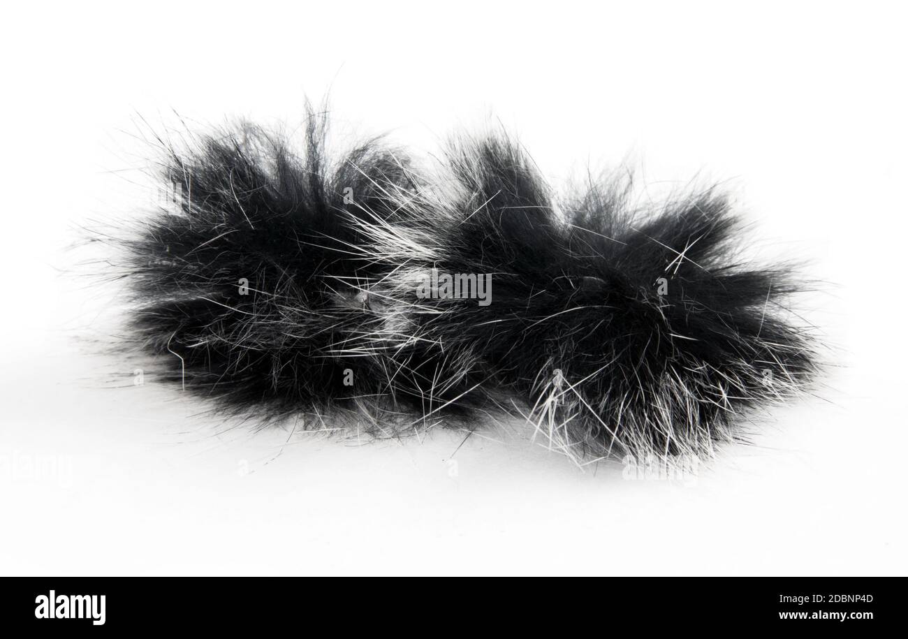 Fur pieces closeup over white Stock Photo - Alamy