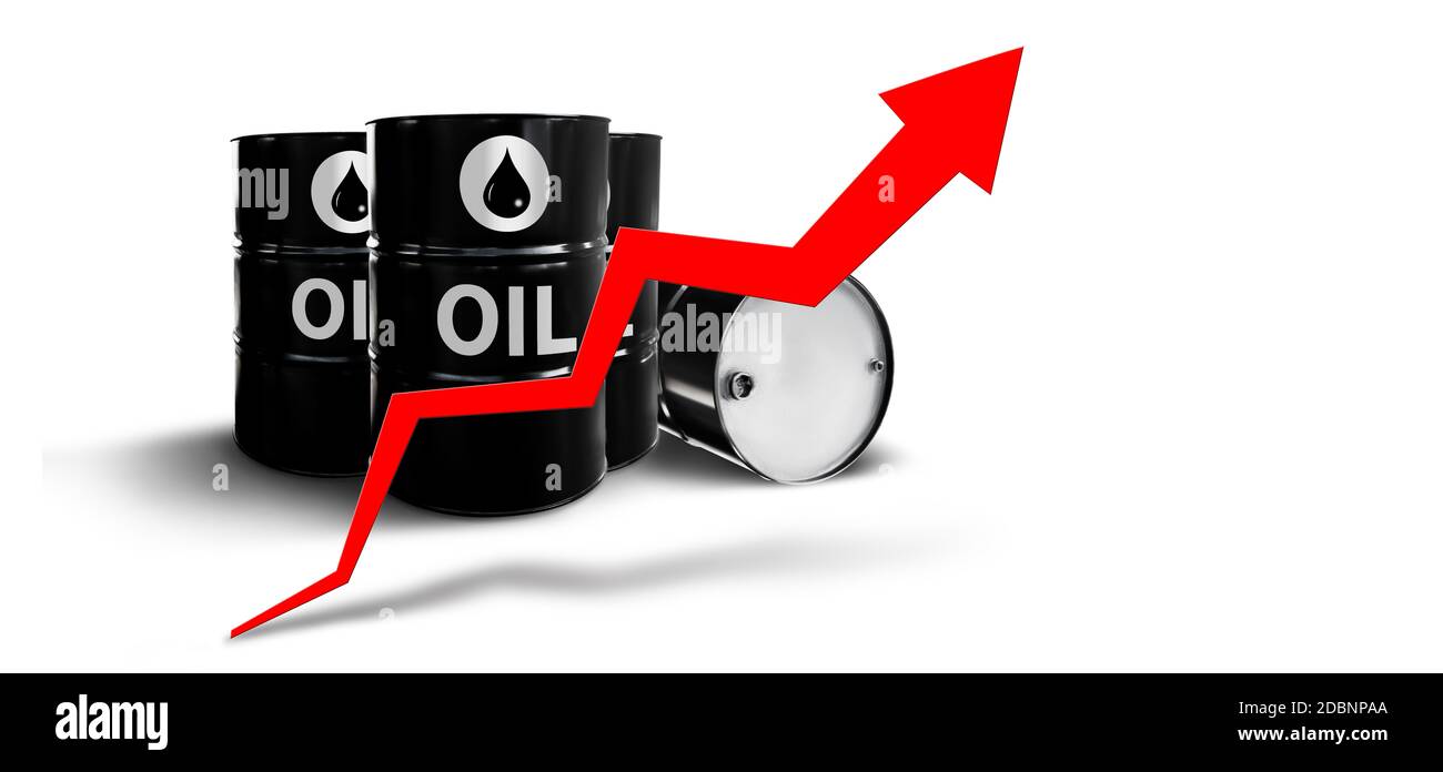 Metal oil barrels. Oil, gas and petroleum industry and manufacturing ...