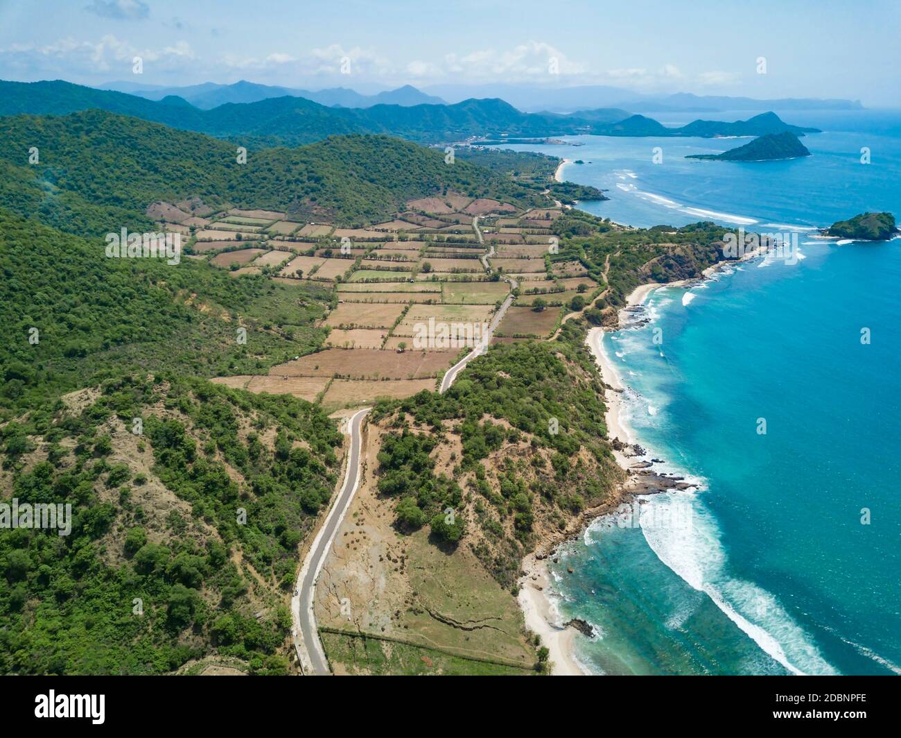 Aerial view of Sumbawa island, Indonesia Stock Photo - Alamy