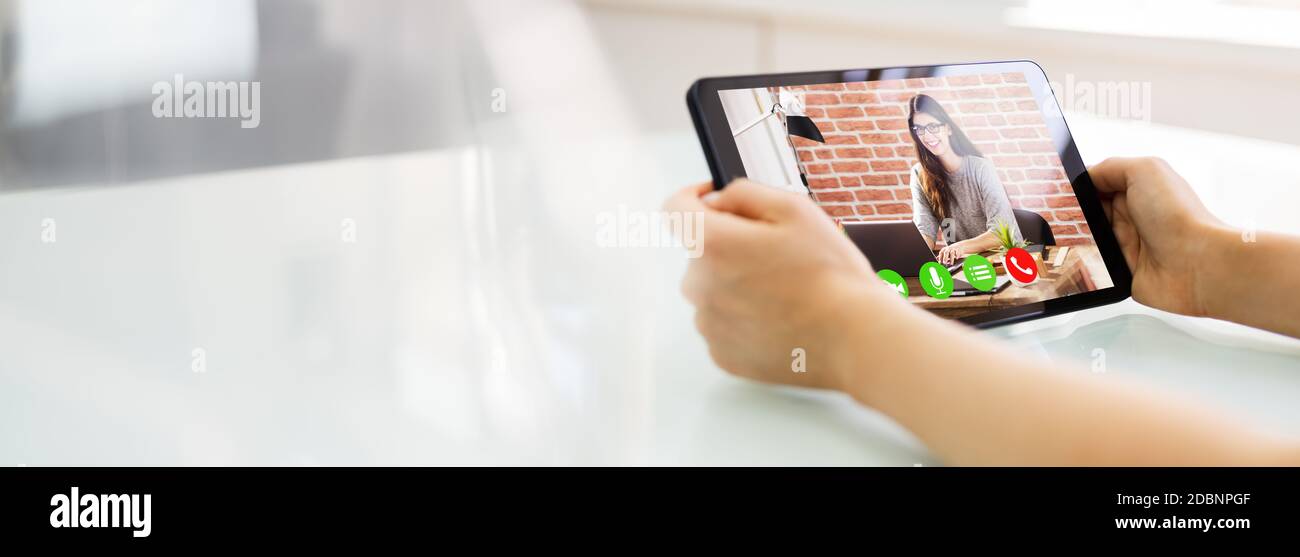 Online Video Conference Meeting Call Or Webinar At Work Stock Photo - Alamy