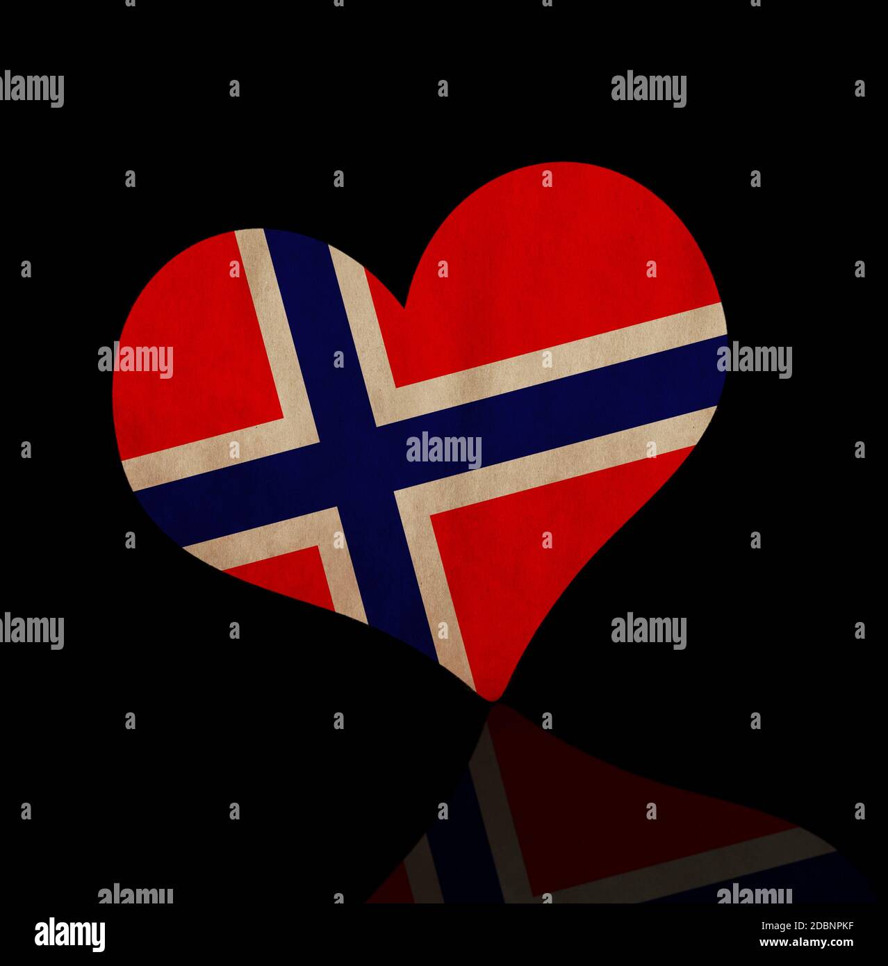 Norway textured flag in heart shape on black Stock Photo - Alamy