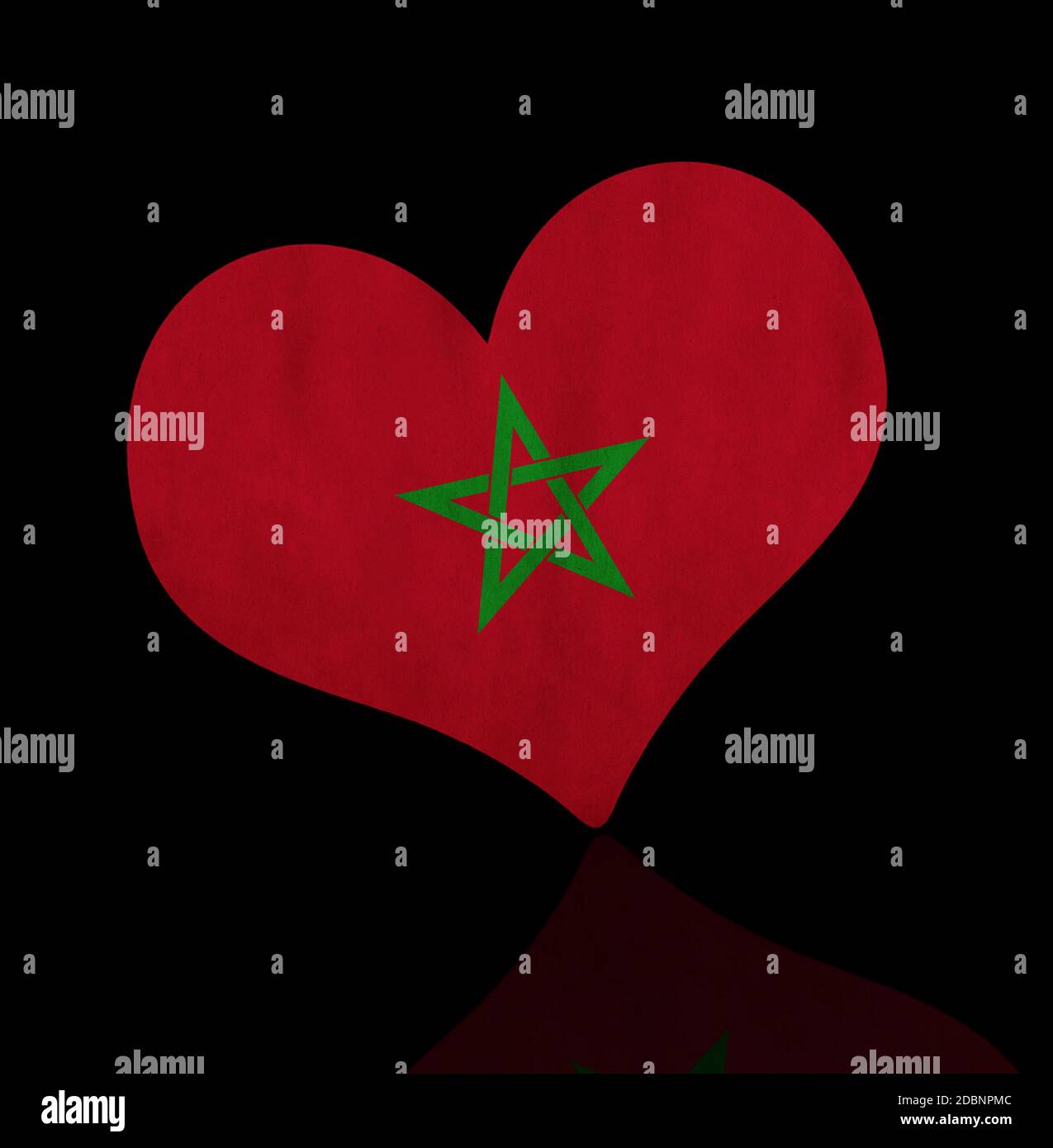 Morocco textured flag in heart shape on black Stock Photo - Alamy