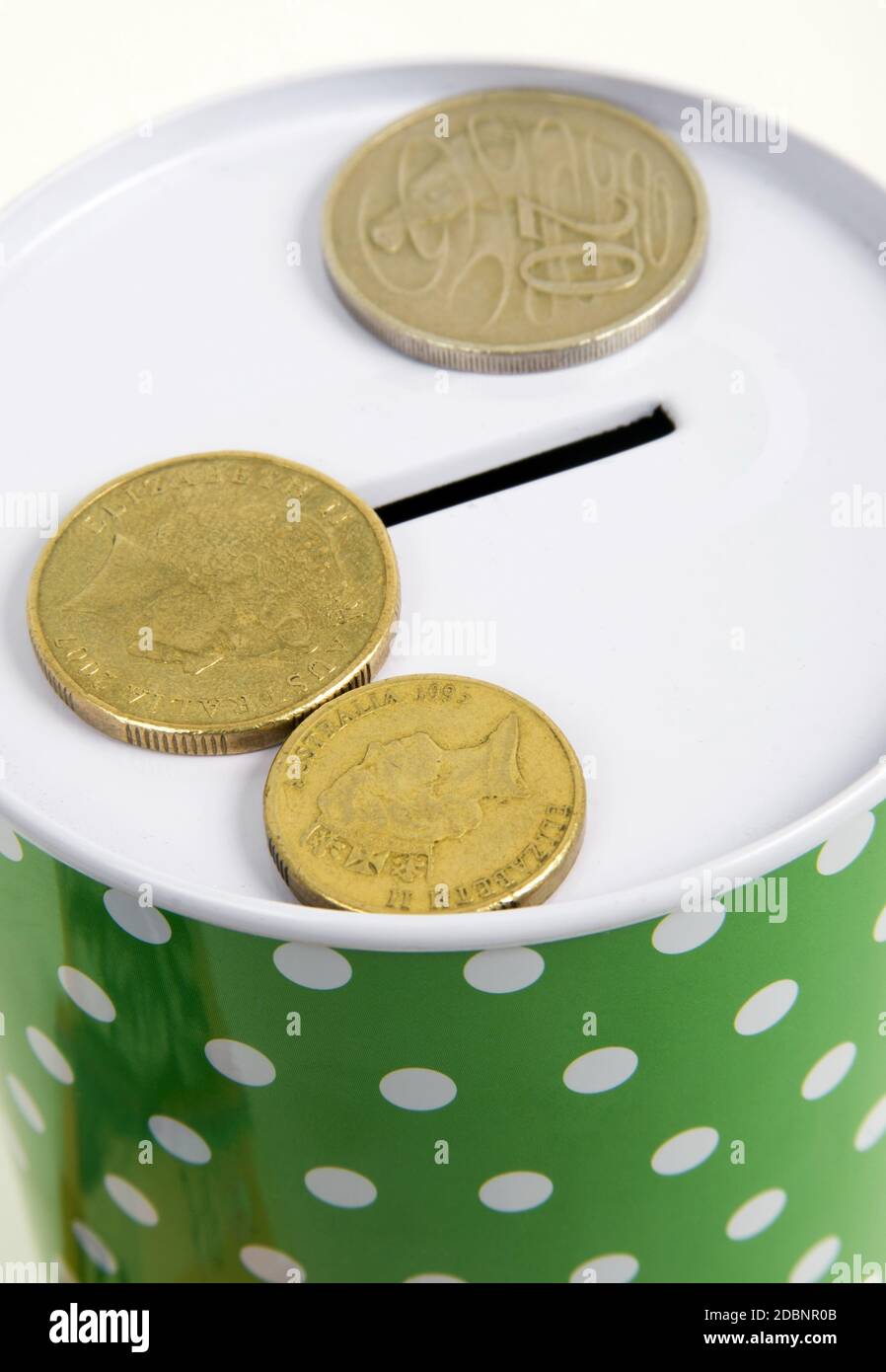 green money box with australian money Stock Photo - Alamy
