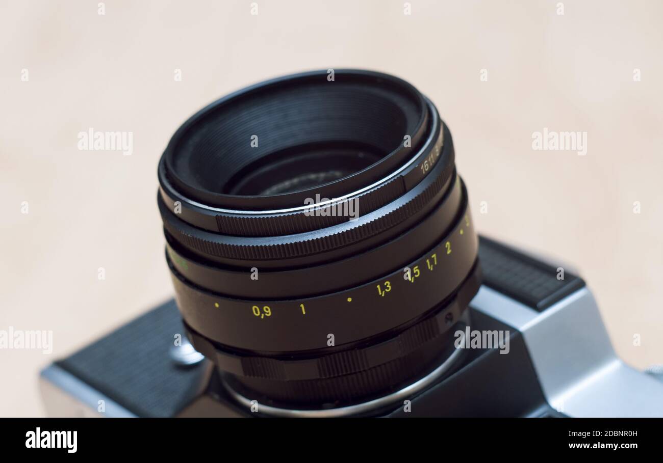 old vintage film camera closeup Stock Photo - Alamy