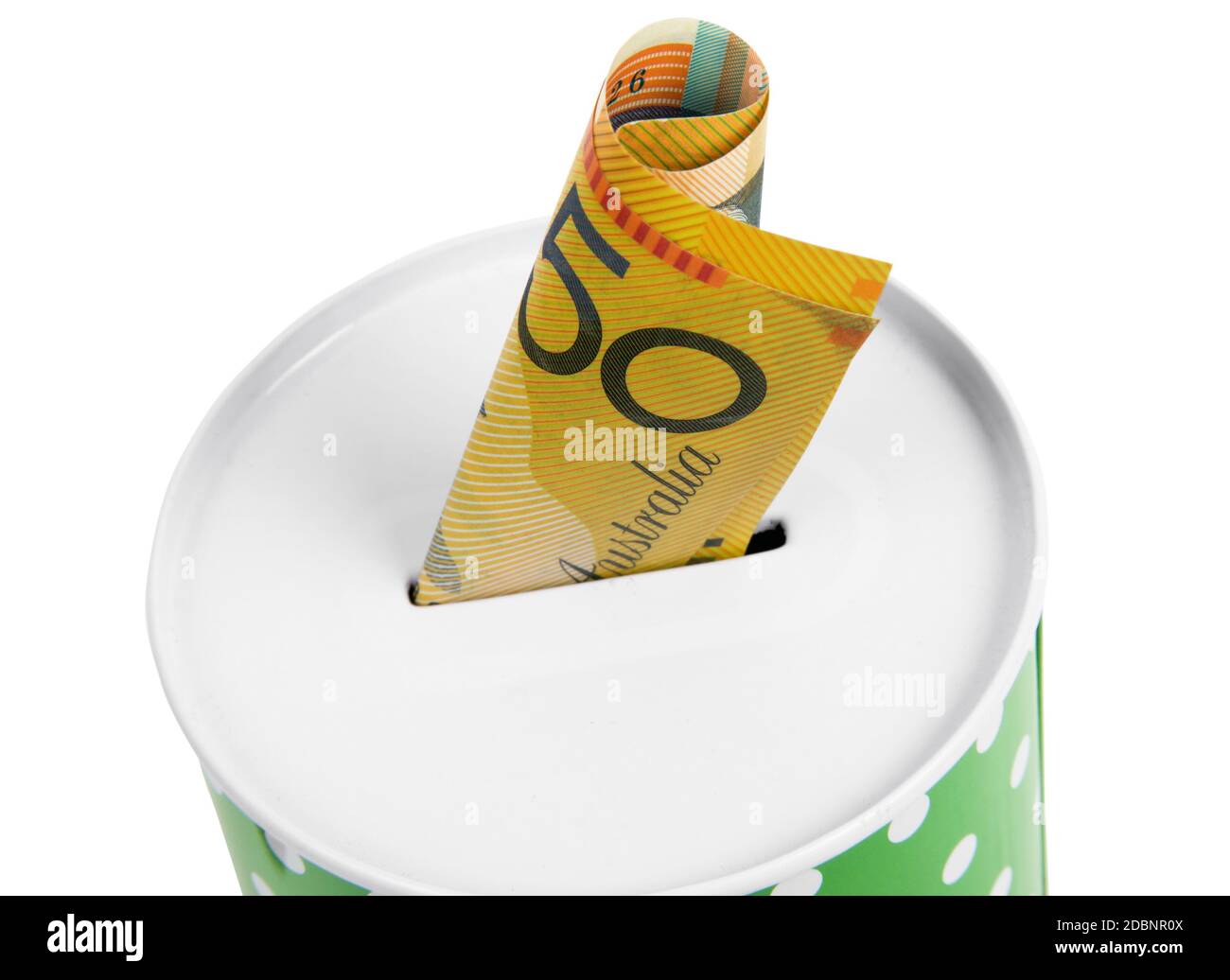 green money box with australian money Stock Photo - Alamy