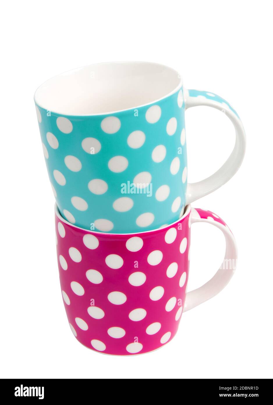 colorful mugs over white Stock Photo - Alamy