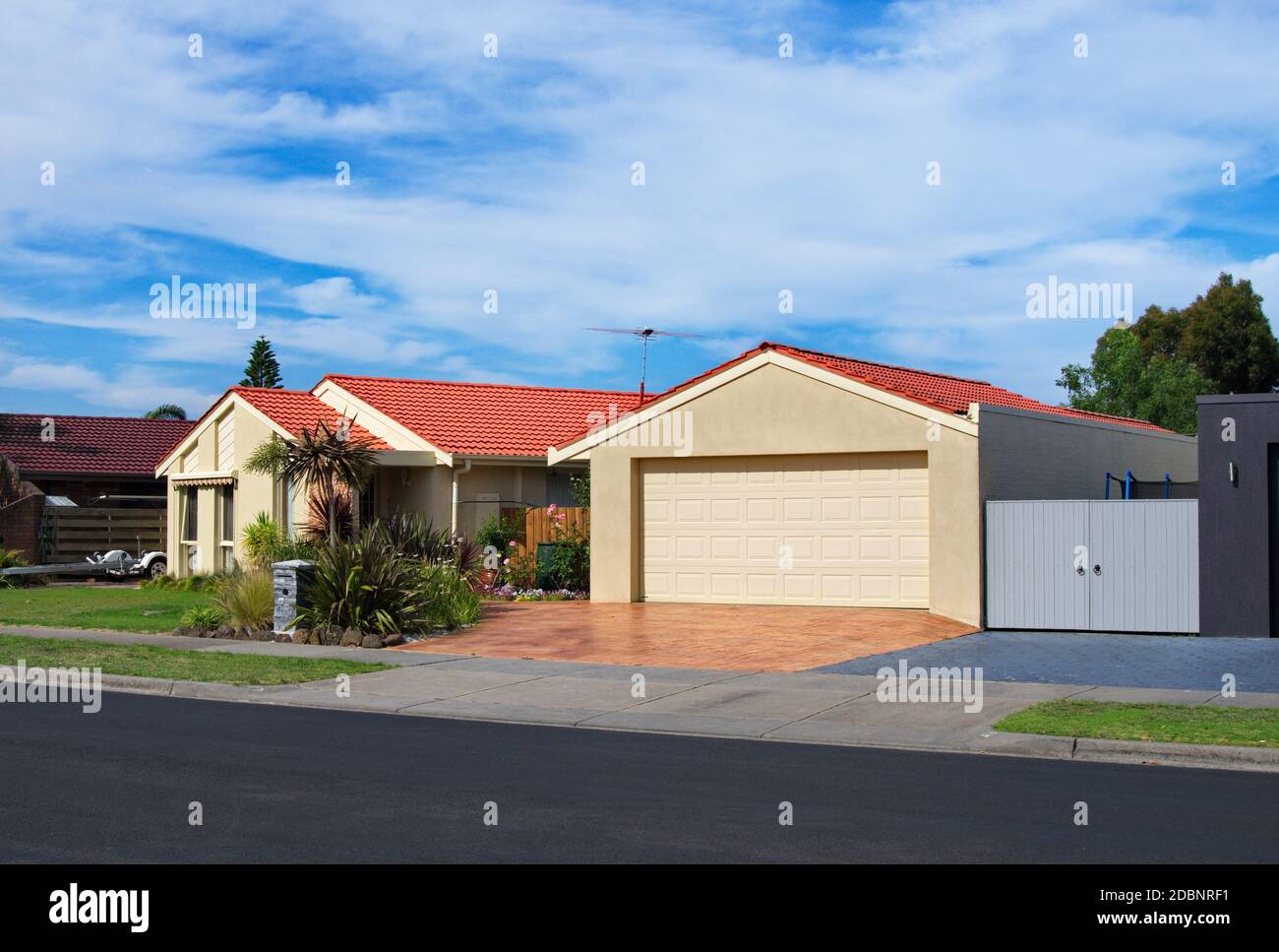 Typical Australian residential house closeup Stock Photo - Alamy