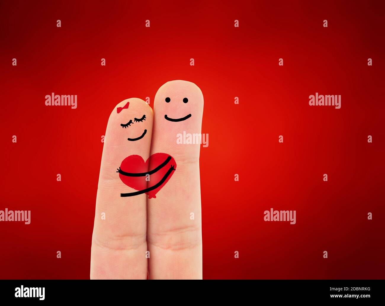 romantic two fingers in love Stock Photo - Alamy