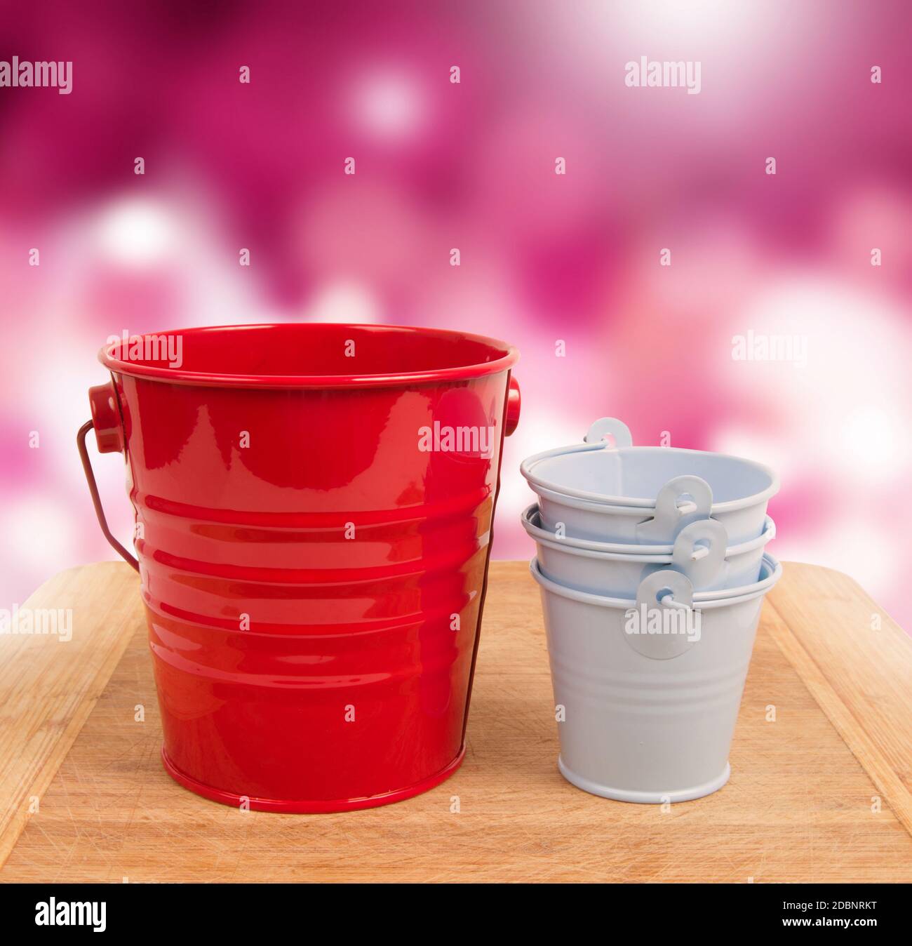 two buckets .home concept Stock Photo - Alamy