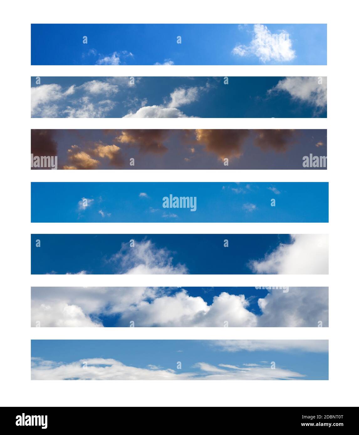 sky collage on white surface Stock Photo - Alamy