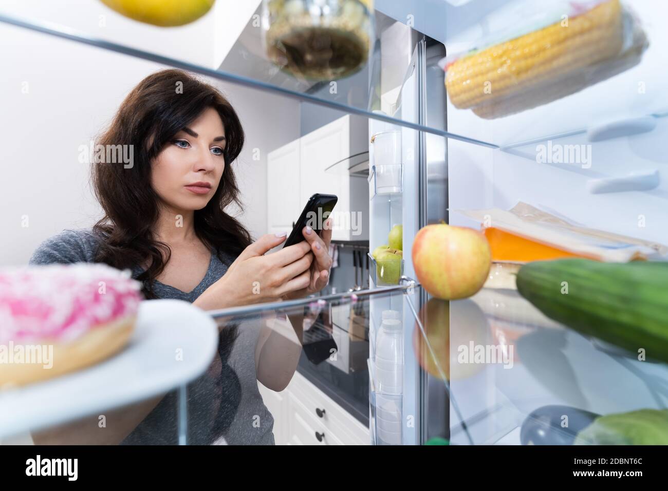 Grocery Shopping List Convenient Mobile Phone App Stock Photo - Alamy