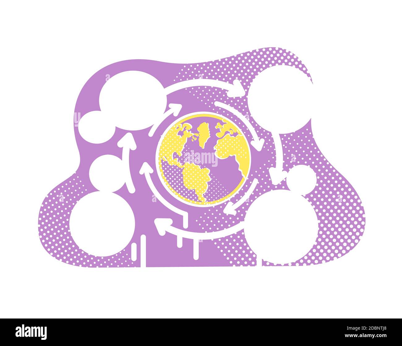 2d illustration world map hi-res stock photography and images - Alamy