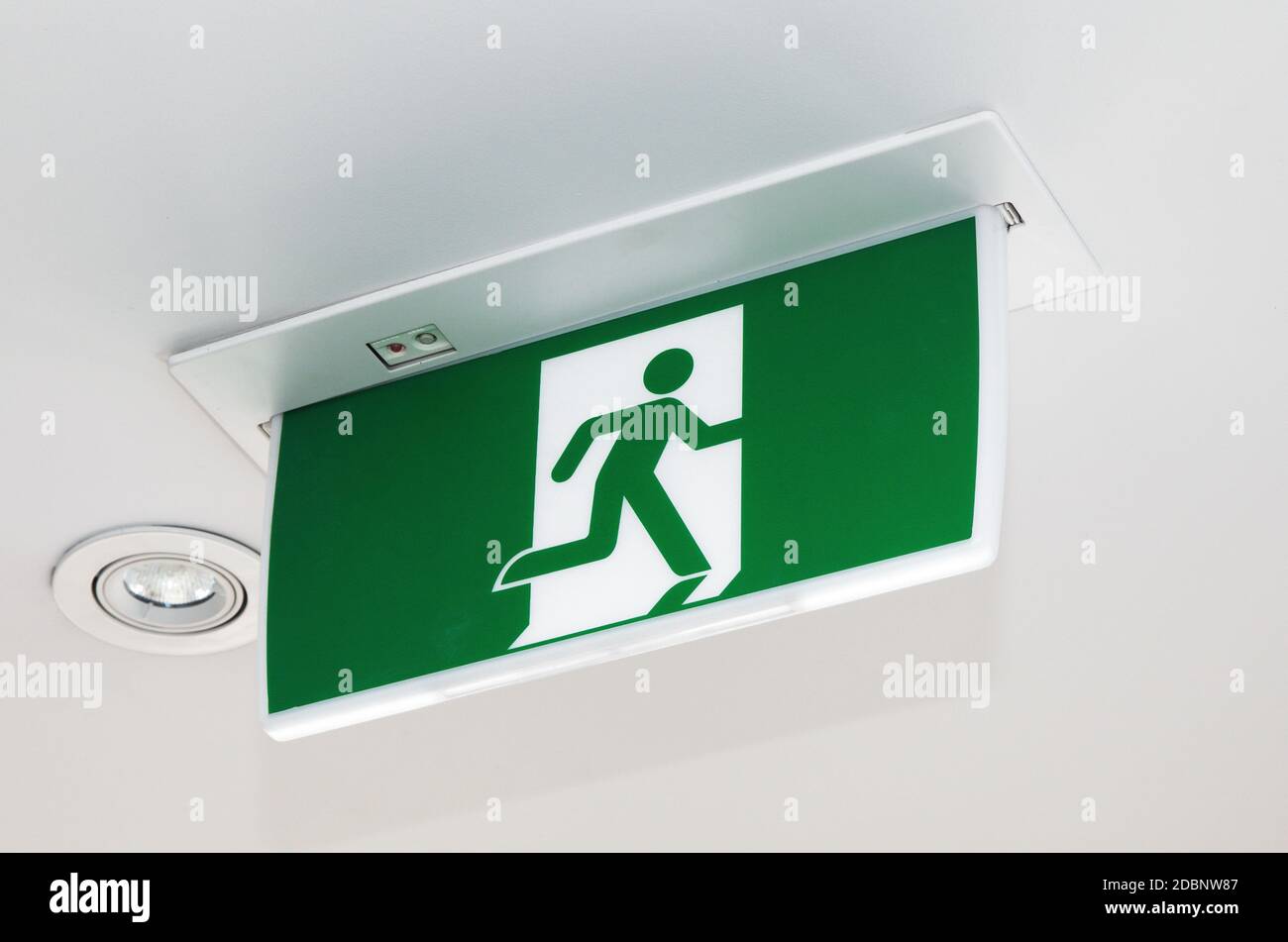 closeup of the exit sign Stock Photo - Alamy