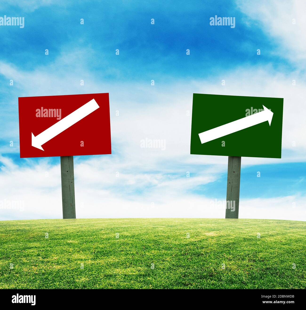 Arrows sign success failure hi-res stock photography and images - Alamy