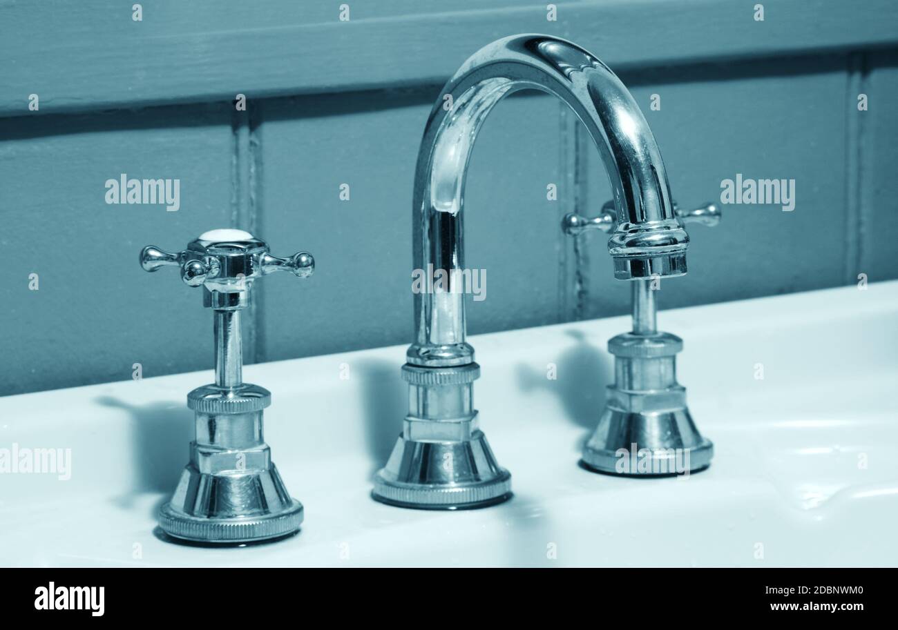 old style water tap in the bathroom Stock Photo - Alamy
