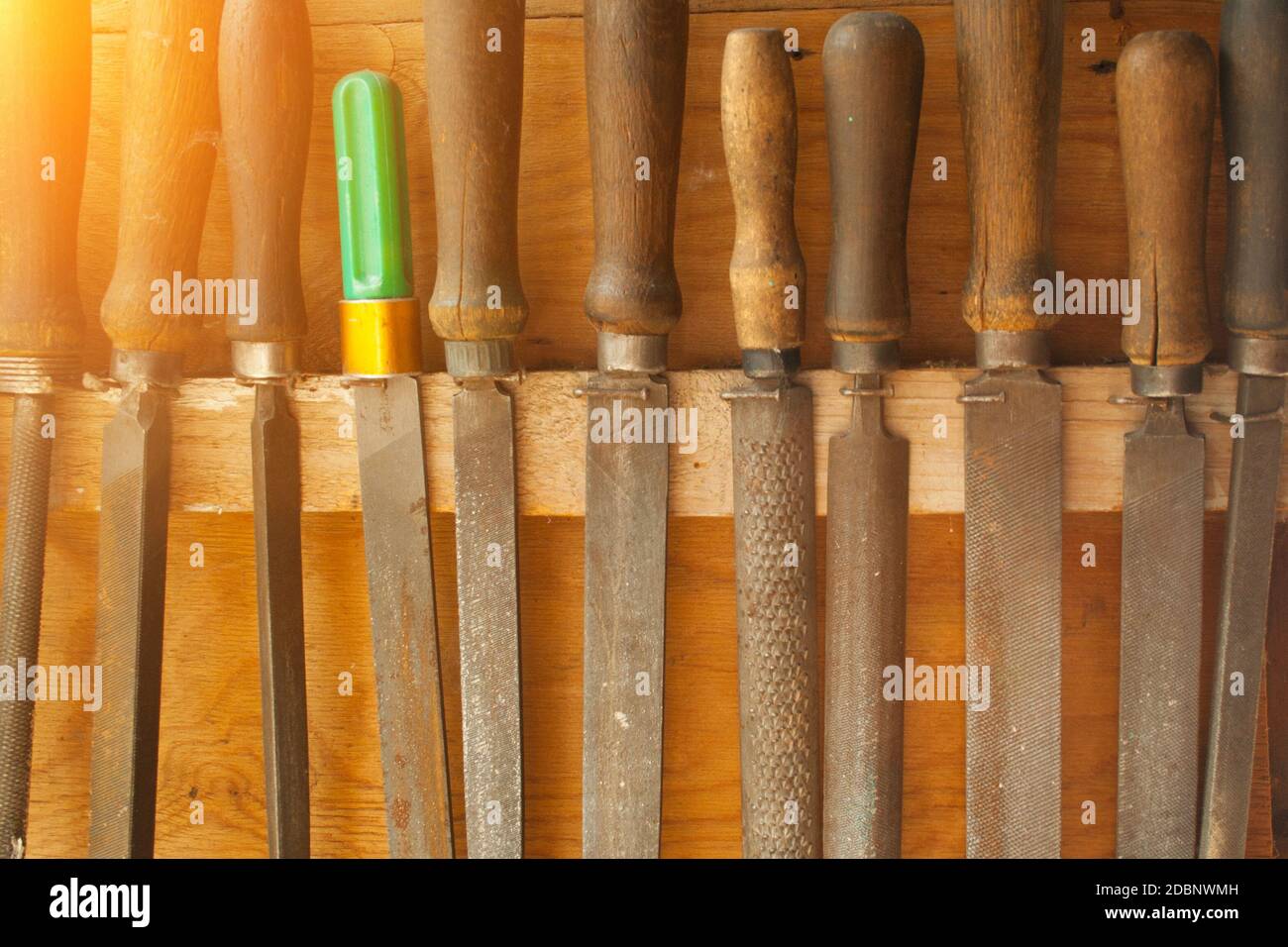 Several old dusty files hang in a row Stock Photo - Alamy