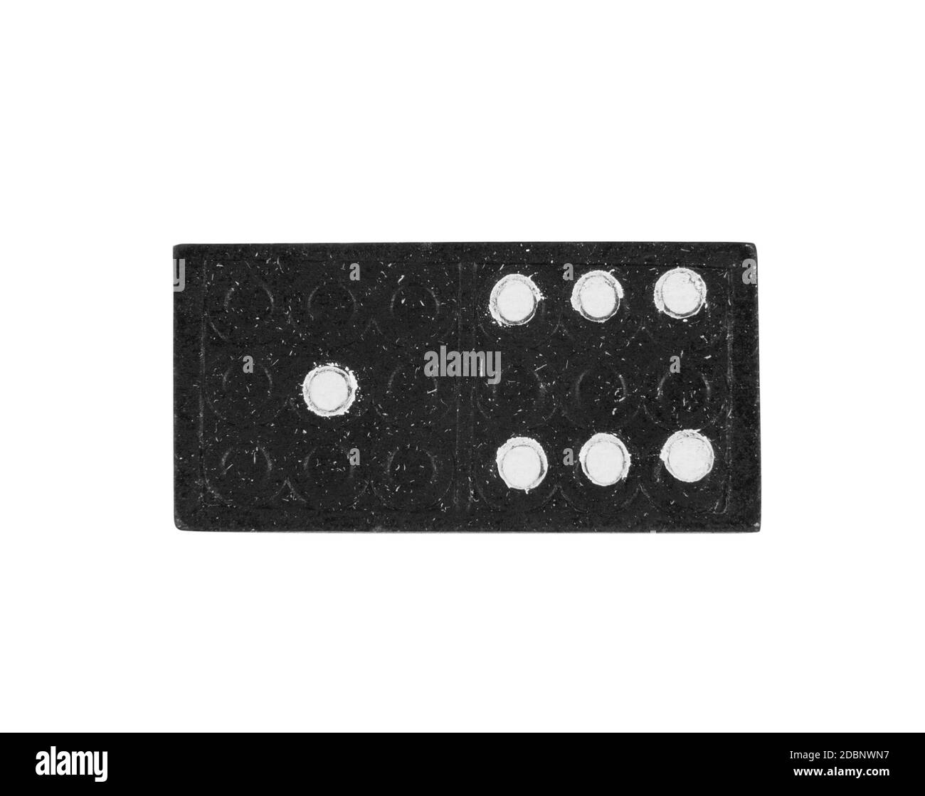 domino playing piece isolated on white Stock Photo - Alamy