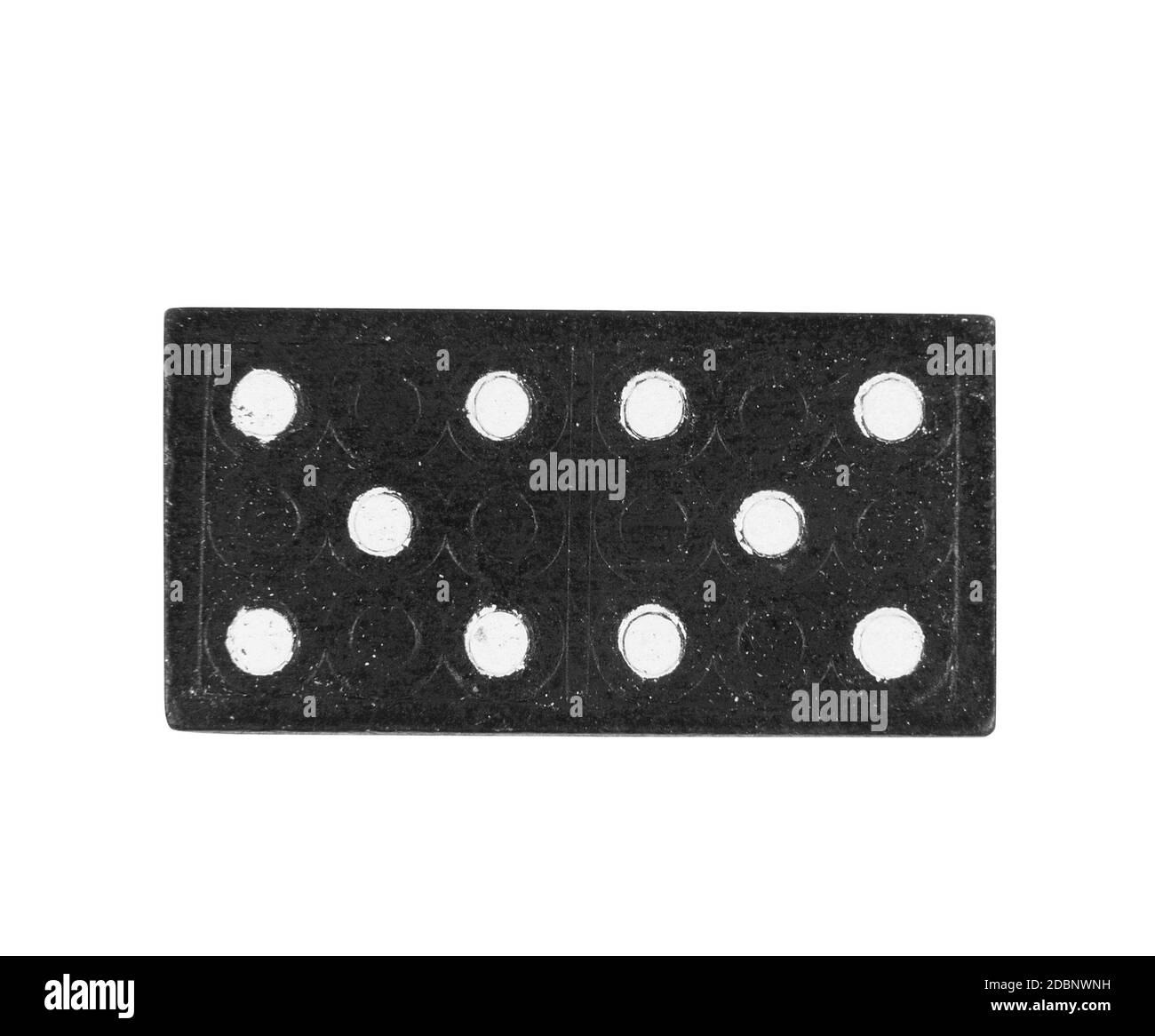 domino playing piece isolated on white Stock Photo - Alamy