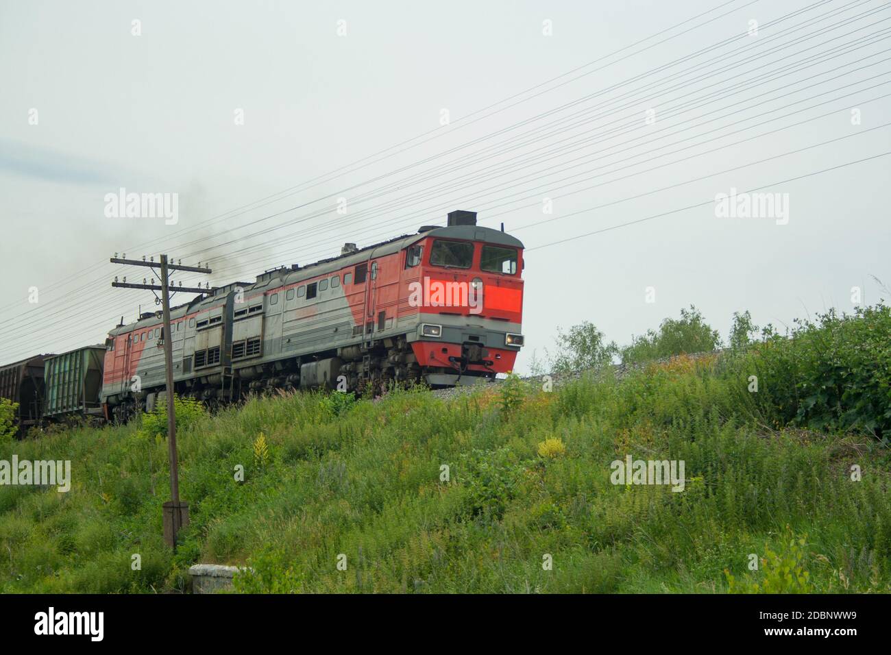 Cargo electric train traveling hi-res stock photography and images - Alamy