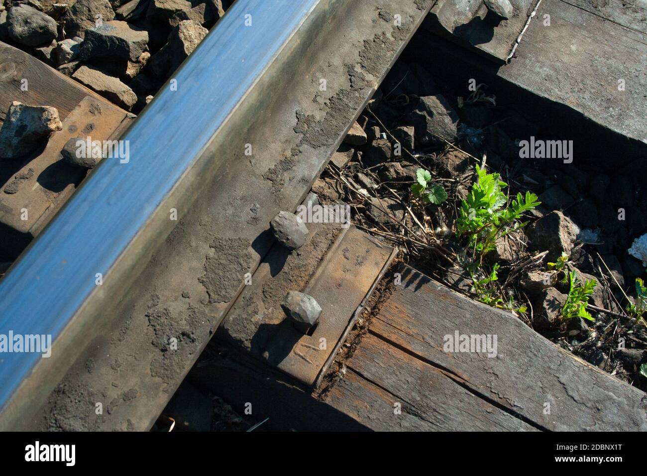 Old rusty rails hi-res stock photography and images - Alamy